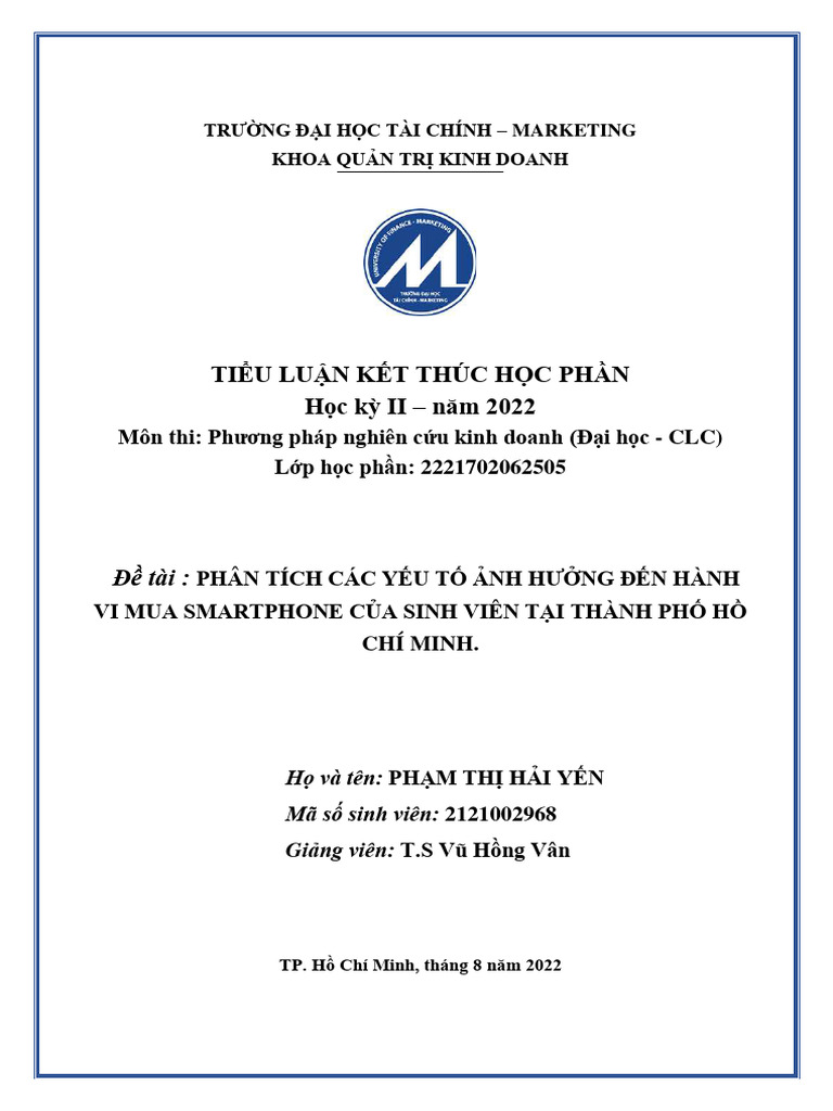 Nghien Cu Cac Yu t Nh Hng Dn Hanh (1) | PDF