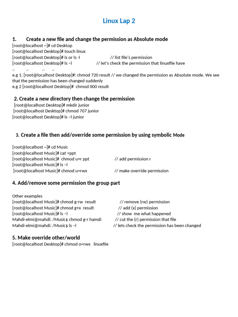 Lap 2 Permission File and Directory | PDF | Computing | Software