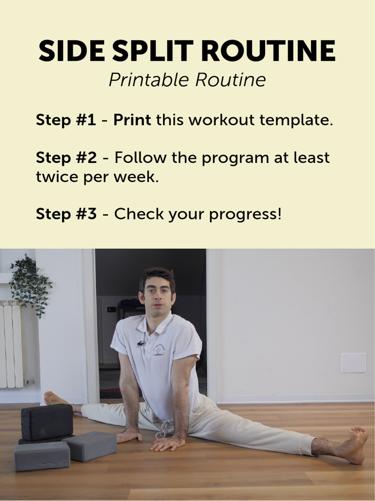 6-Week Side Split Routine | PDF | Knee