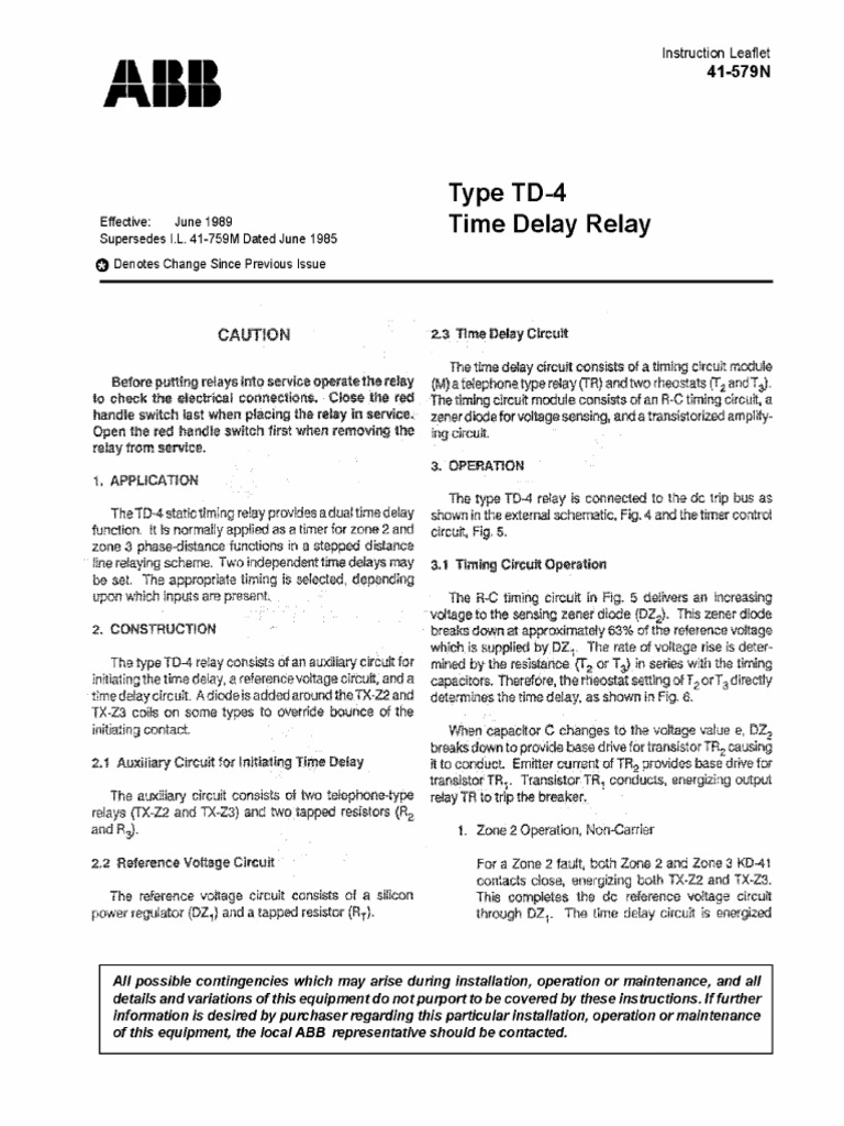 TD-4 relay 41-579N | PDF TD-4 relay 41-579N | PDF