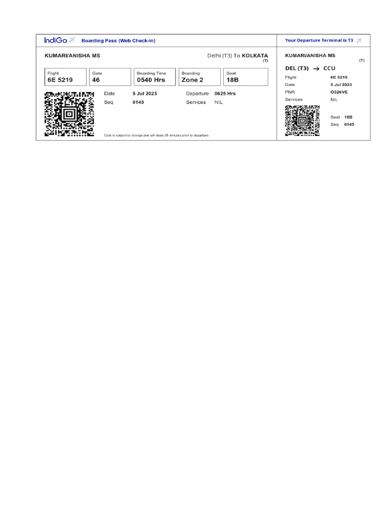 Boarding Pass | PDF