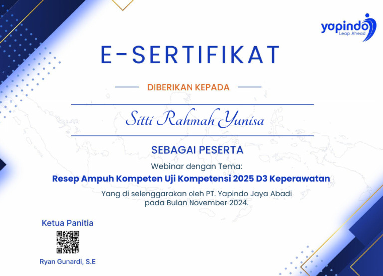 Sitti Rahmah Yunisa E-Sertifikat | PDF