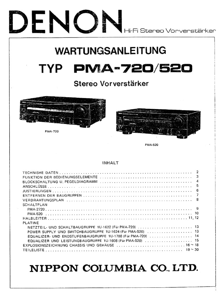 Denon Pma 520 720 | PDF