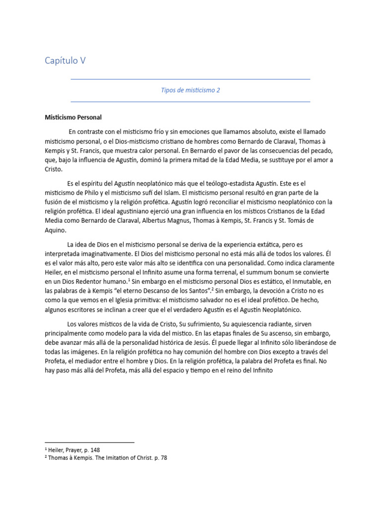 Misticismo Personal: Influencias y Características | PDF | Misticismo ...