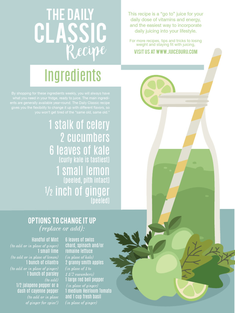 Essential Juicing Ingredients Guide | PDF