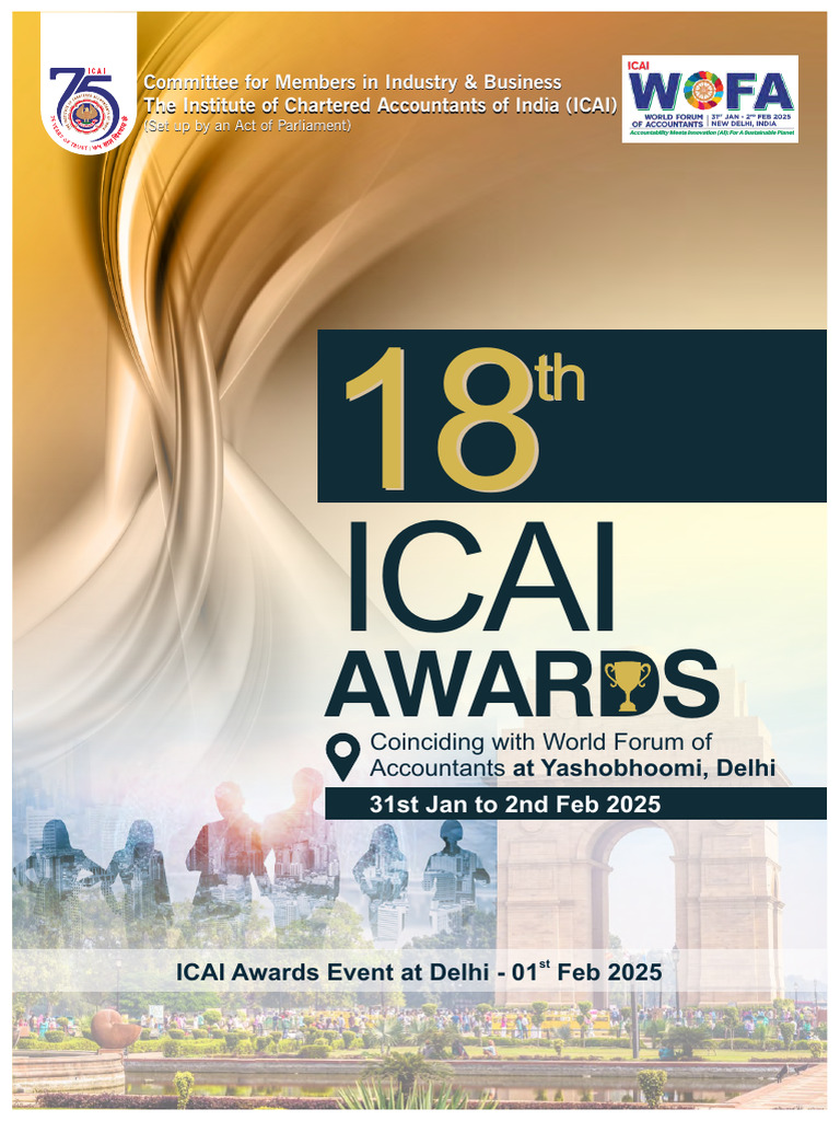 18th Icai Awards Brochure | PDF | Accounting | Financial Services