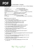 Cwiczenia Future Perfect Future Perfect Continuous Porownanie | PDF | Language Arts & Discipline ...