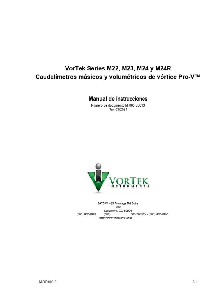 Es - Instruction Manual - M22, M23, M24, and M24R | PDF | Medición de ...