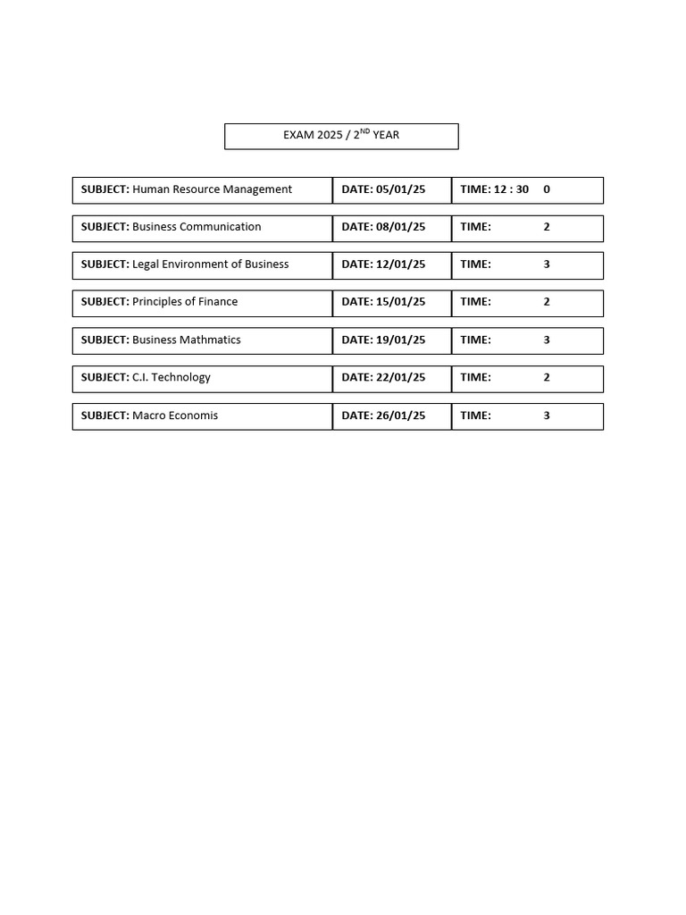 2025 Exam Pdf