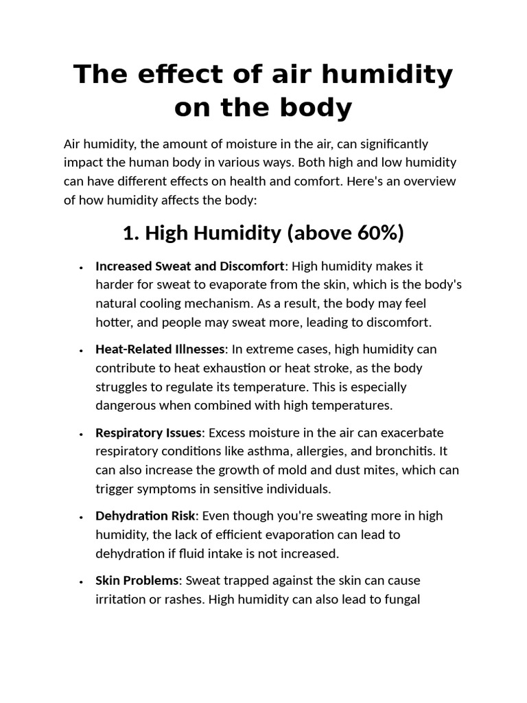 Air humidity | PDF | Humidity | Allergen
