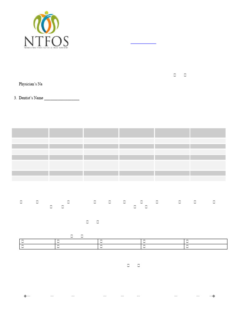 TMJ-evaluation-form | PDF | Dental Degree | Diseases And Disorders