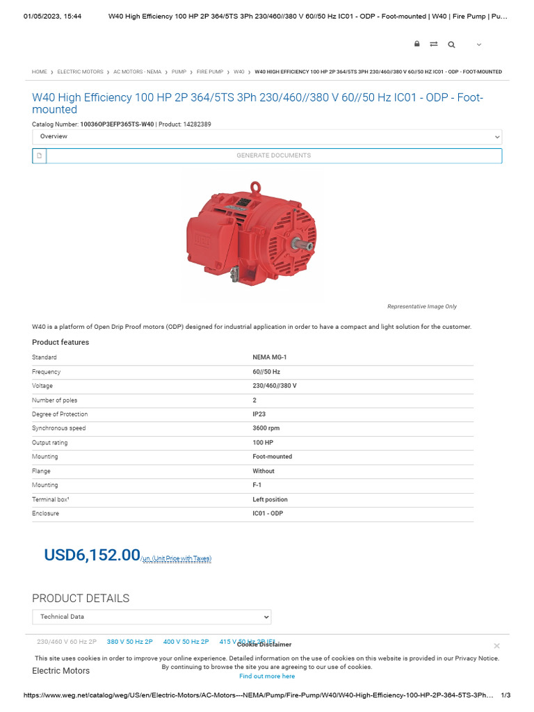 W40 100 HP High Efficiency Fire Pump | PDF | Electric Motor ...