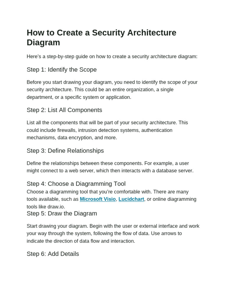 How To Create A Security Architecture Diagram | PDF | Security ...