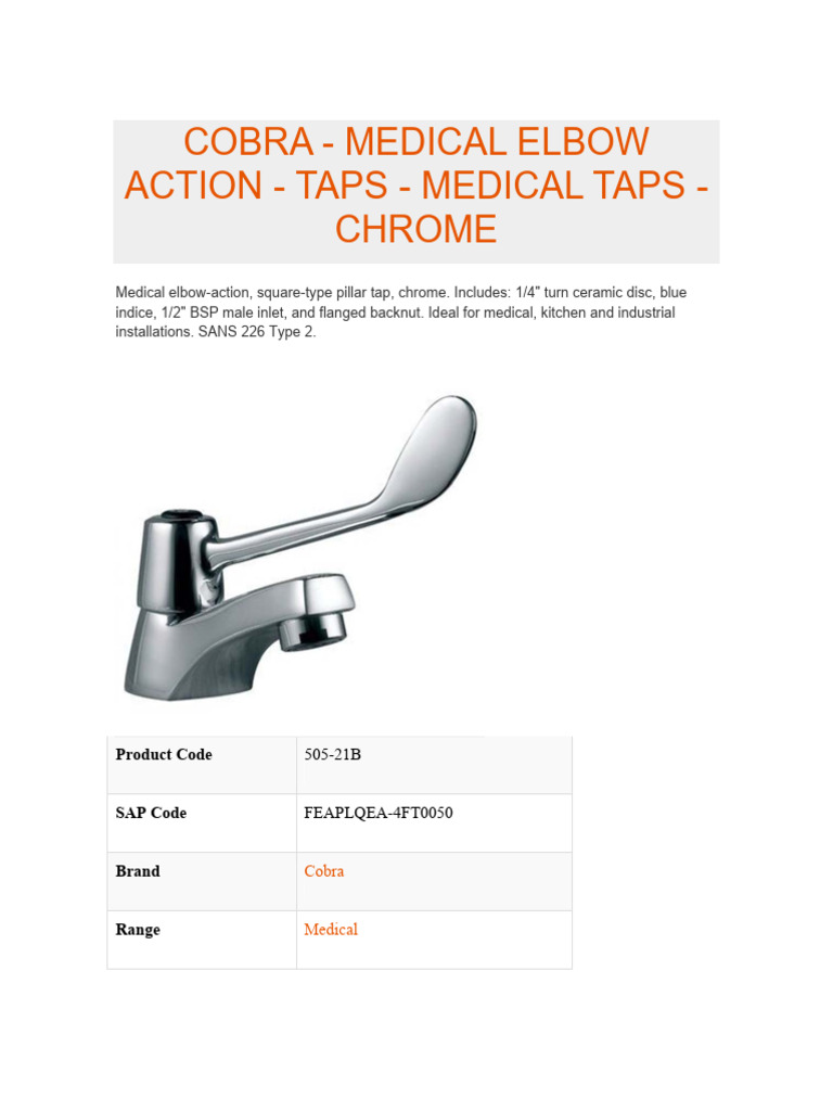 Griferia 505-21B Cobra | PDF