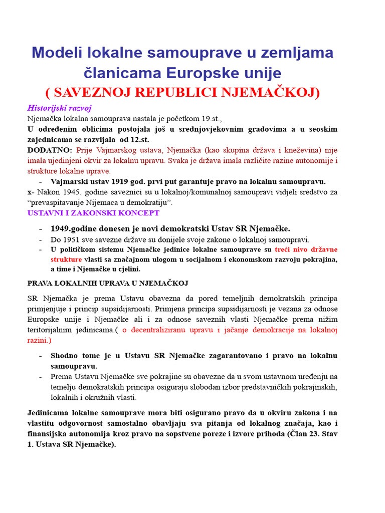 Lokalna Uprava Skripta | PDF