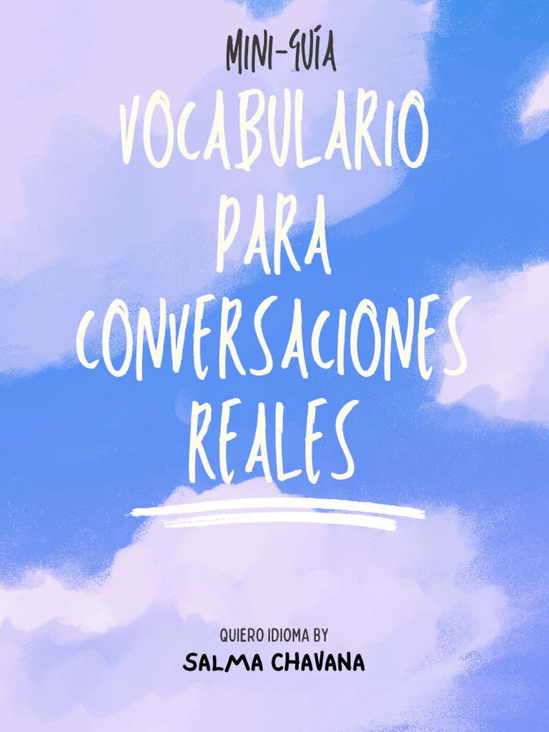 Mini-Guía de Vocabulario para Conversaciones Reales - Quiero Idioma | PDF