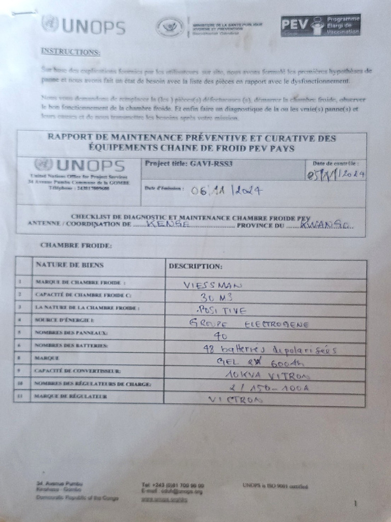 Rapport Maintenance Chamb_1 | PDF