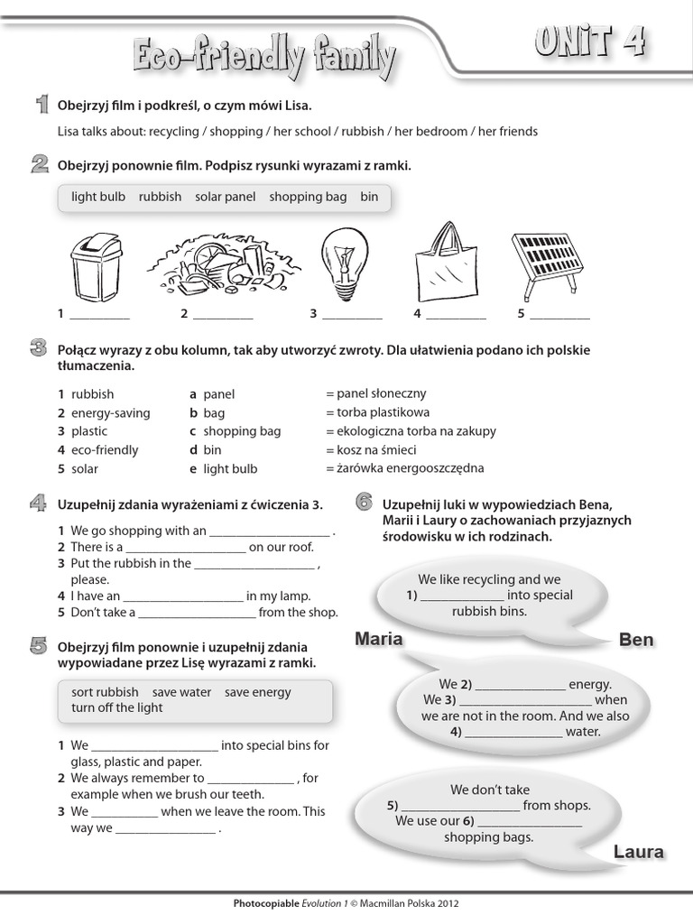 Worksheet U4 EVO1 | PDF