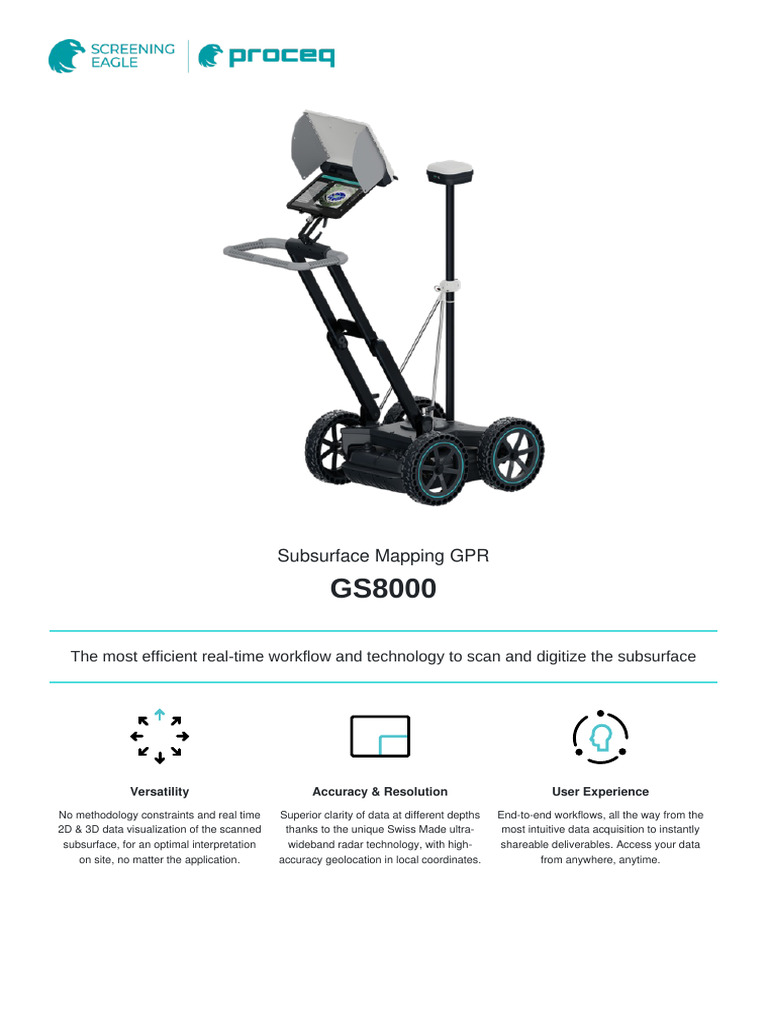 SF-proceq-gs8000-subsurface-utility-gpr (1) | PDF | Electronics | Telecommunications Engineering