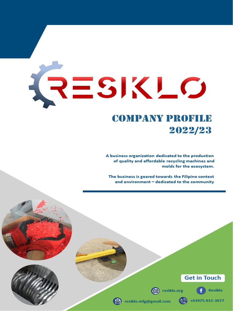 Company Profile Draft of Resiklo | PDF | Extrusion | Recycling