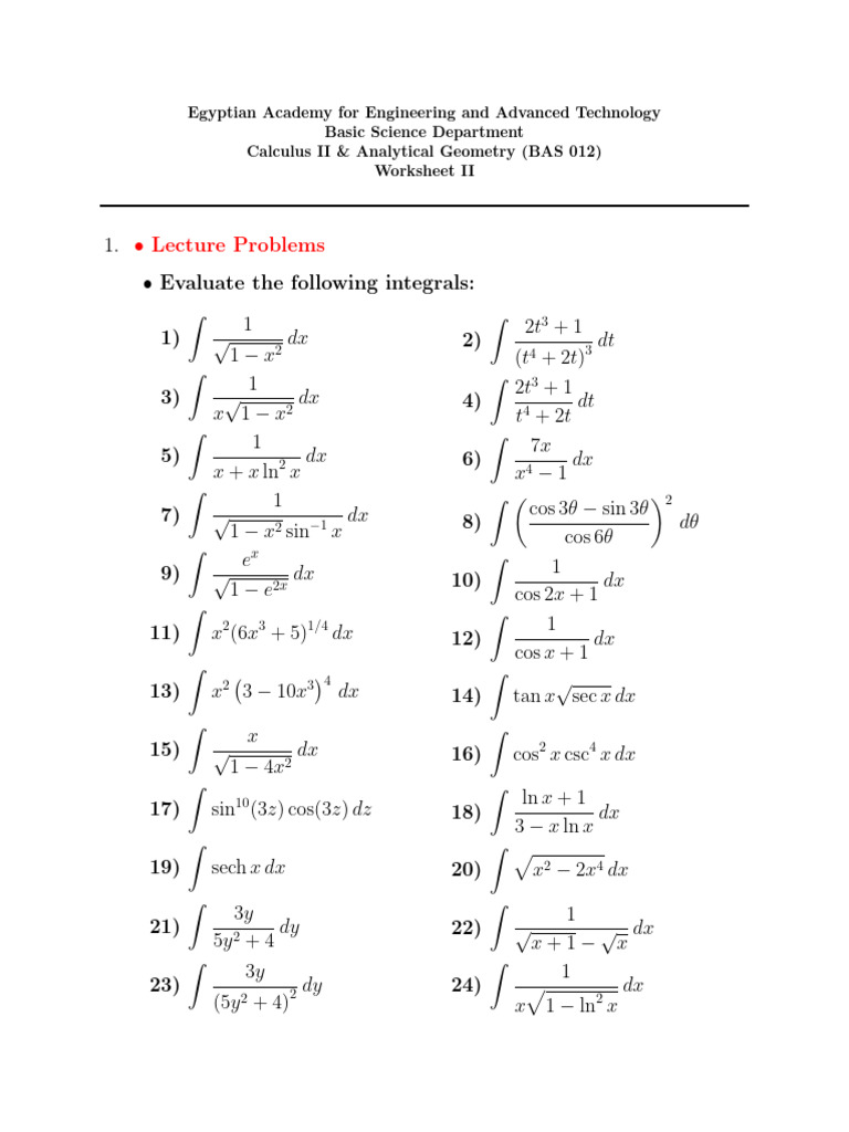 Integrals 4 | PDF | Mathematical Physics | Mathematical Objects