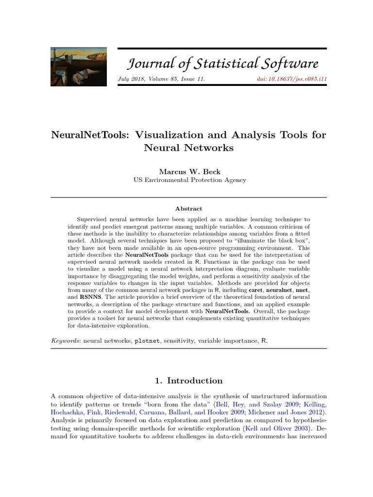 2018_BECK_NeuralNetTools_Visualization and analysis tools for Neural ...