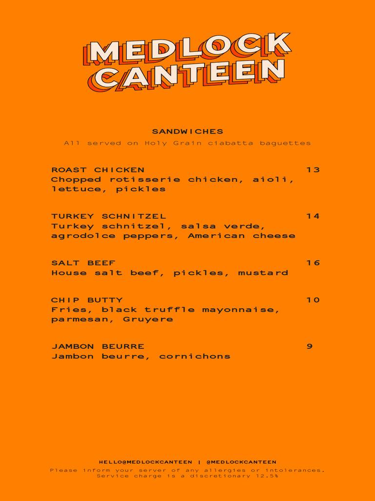 MC Sandwich Menu Oct | PDF