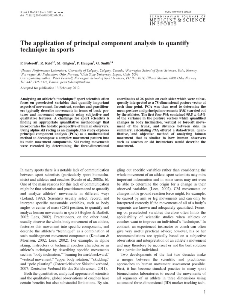 2012_FEDEROLF_The application of PCA to quantify technique in sports ...