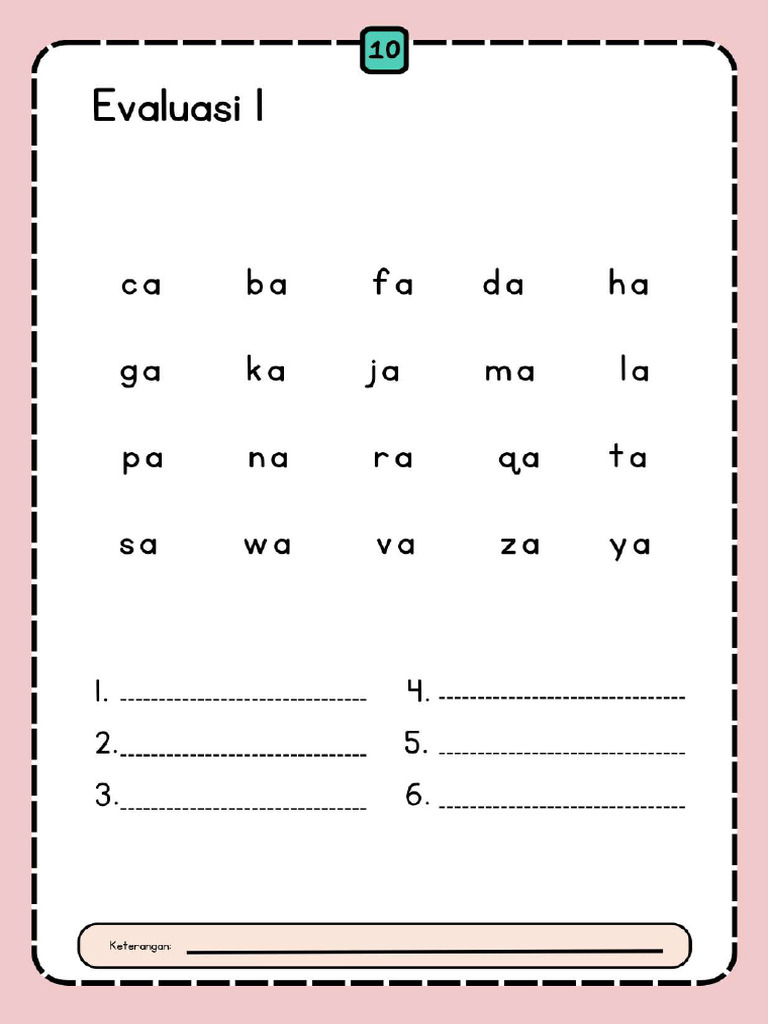 Menulis Kata Dengan Acak | PDF