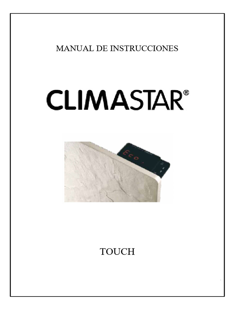 Manual Touch | PDF | Enchufes y tomas de corriente alterna | Radiador