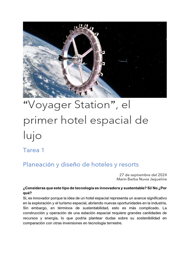 Voyager Station | PDF | Sustentabilidad | Hotel