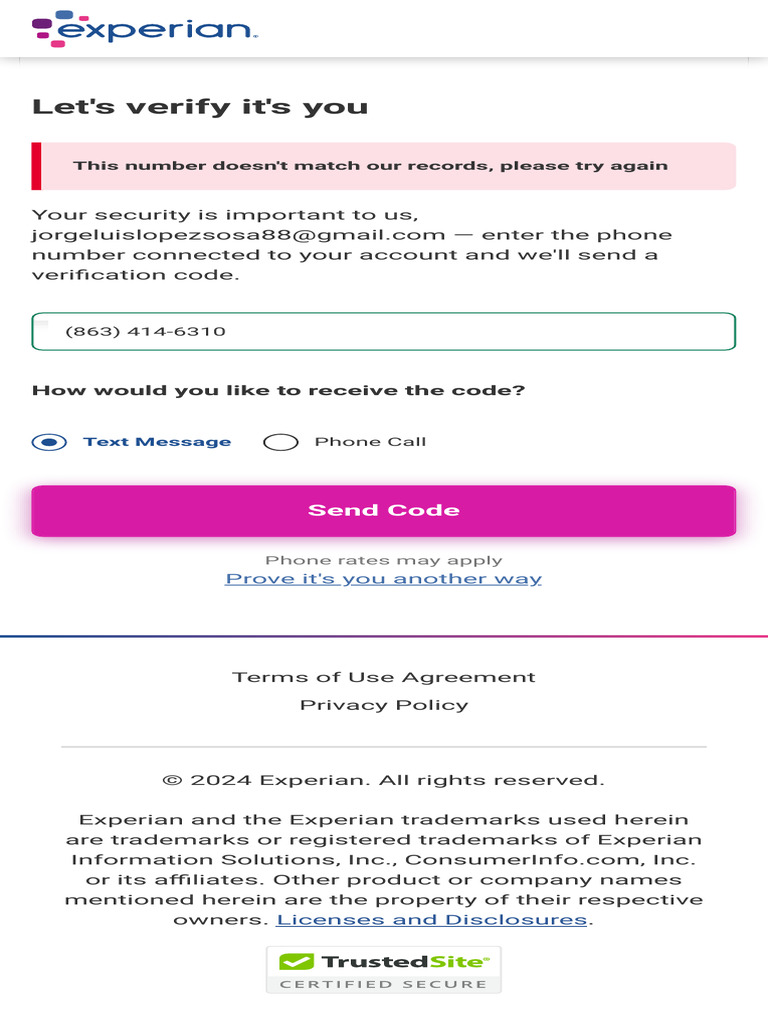 Experian - Login | PDF