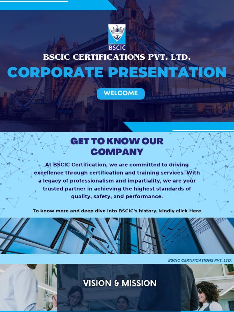 BSCIC Corporate Presentation | PDF | Iso 9000 | Quality Management