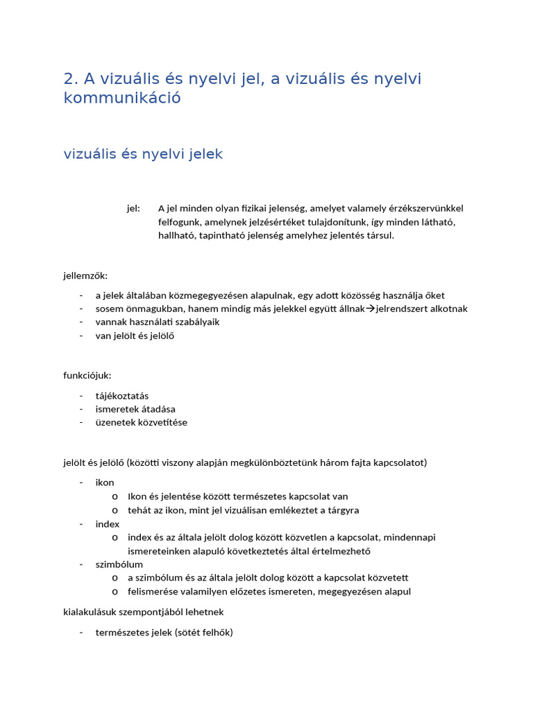 Magyar Nyelvtan-2.tétel Jelek | PDF