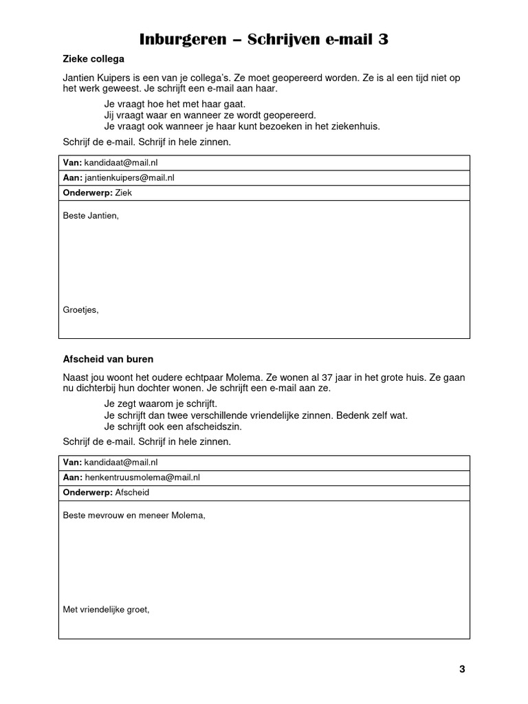 Extra_ Schrijven E-mail 3 | PDF