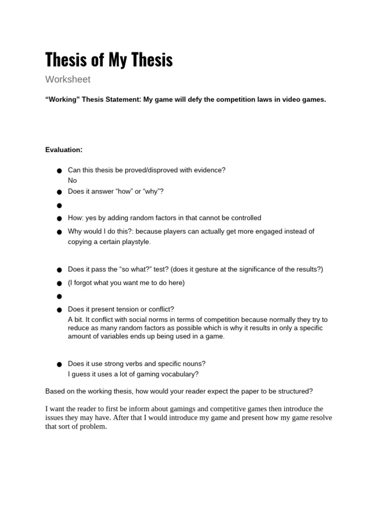 Thesis of My Thesis (1) | PDF | Evidence | Cognition