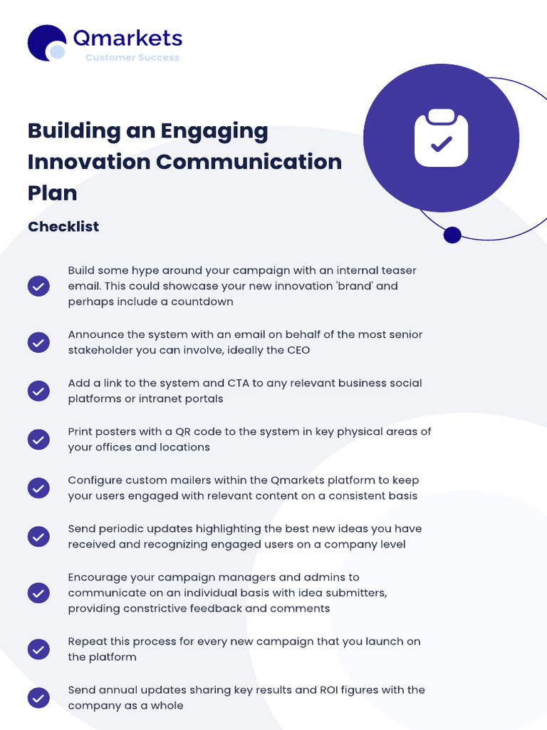 Innovation Communication Plan Checklist | PDF
