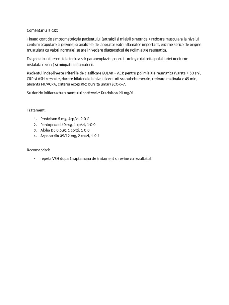 Epicriza Pacient Ambrose | PDF