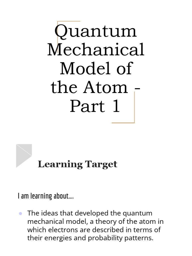 4a - Quantum Mechanics Part 1 2024 | PDF | Atomic Orbital | Quantum ...