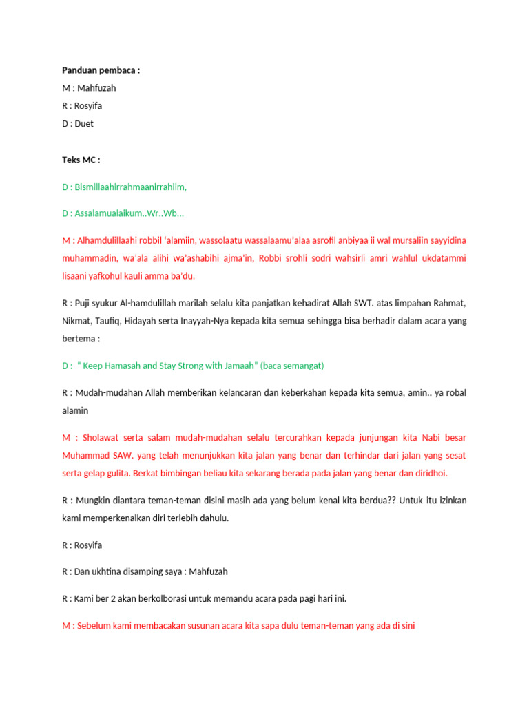 Teks Duo MC | PDF