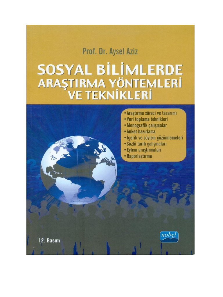 Sosyal Bilimlerde Araştırma Yöntemleri Ve Teknikleri, Prof. Dr. Aysel AZİZ | PDF