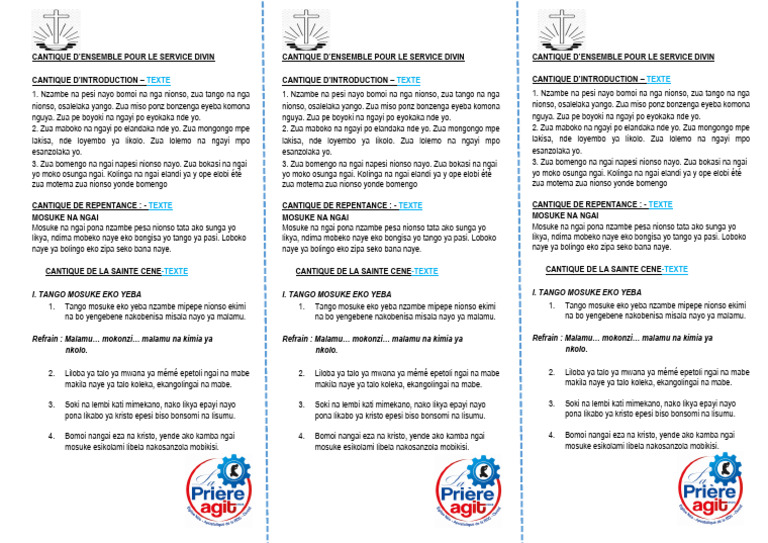 Depliant Pour Le Service Divin | PDF