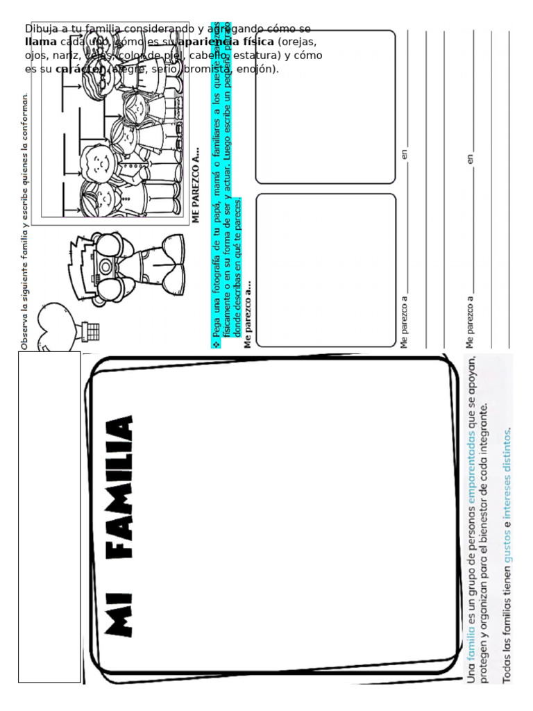 Semana 13 Proyecto 7 Soy Como Mi Familia Es Ejercicios | PDF