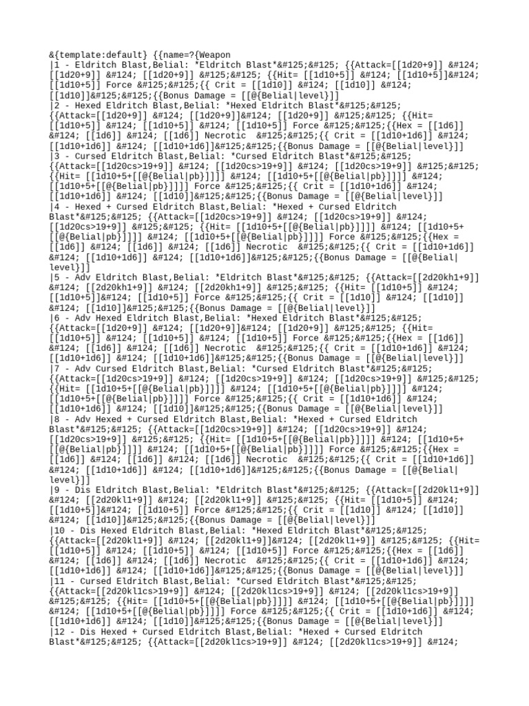 Shrouded Eldritch Blast | PDF