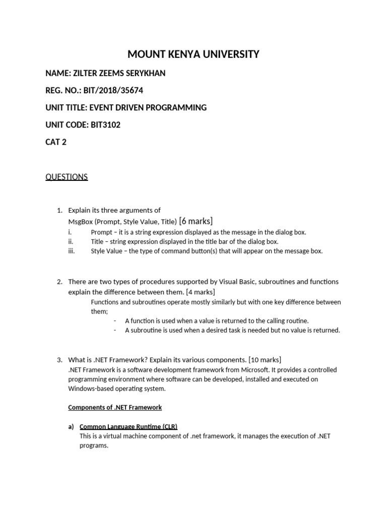 Event Driven Programming | PDF