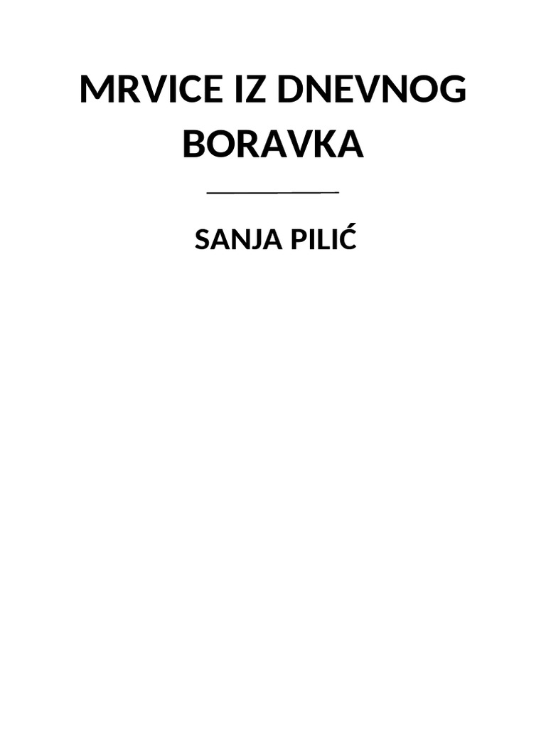 Mrvice Iz Dnevnog Boravka | PDF