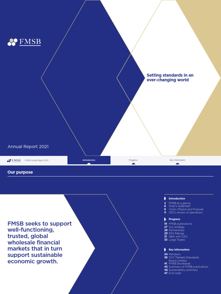 00 FMSB Annual Report 2021 | PDF | Market (Economics) | Investment Banking