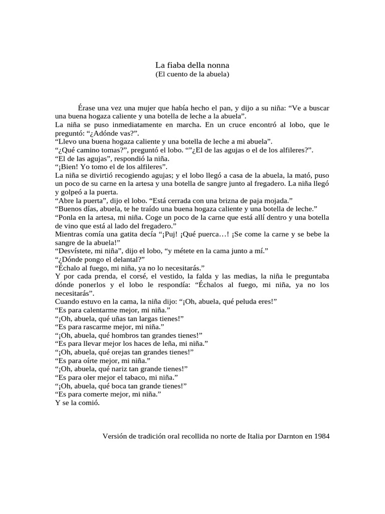 La Fiaba Della Nonna | PDF