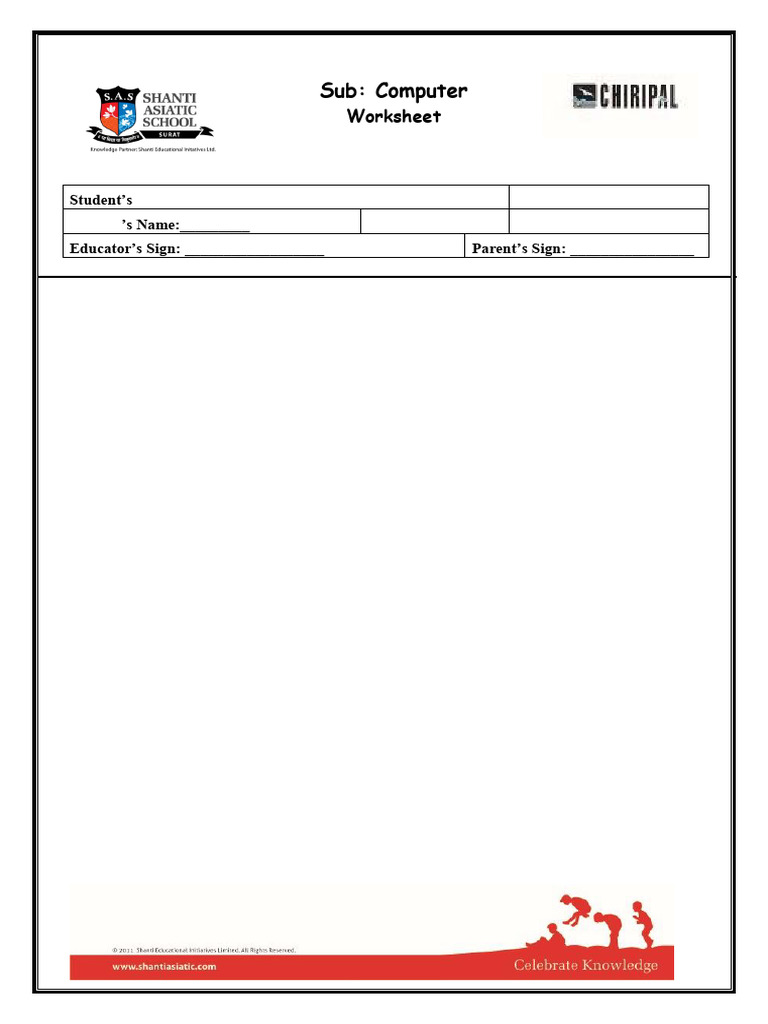 Chapter 4 Working with Tables Worksheet | PDF | Table (Database ...