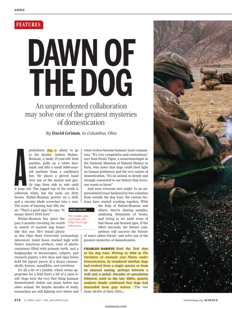 Grimm - 2015 - DogDomestication | PDF | Dogs | Canidae